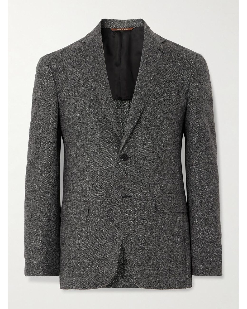Canali Wool-blend Suit Jacket in Black for Men | Lyst UK