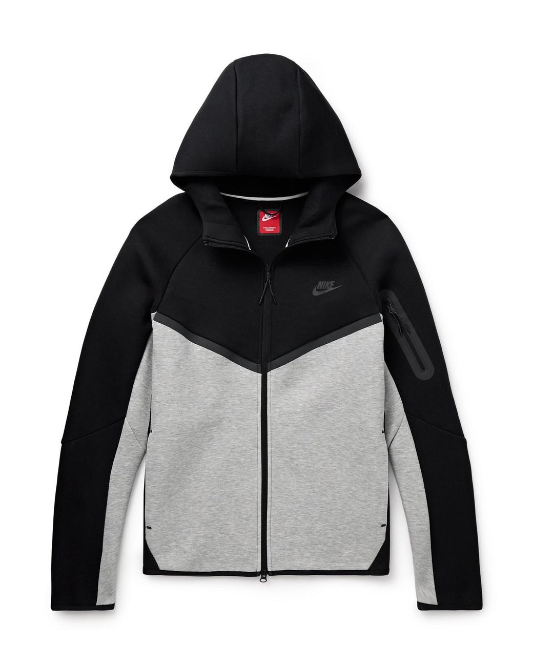Nike Windrunner Logo-Print Cotton-Blend Tech Fleece Zip-Up Hoodie in Black for Men | Lyst