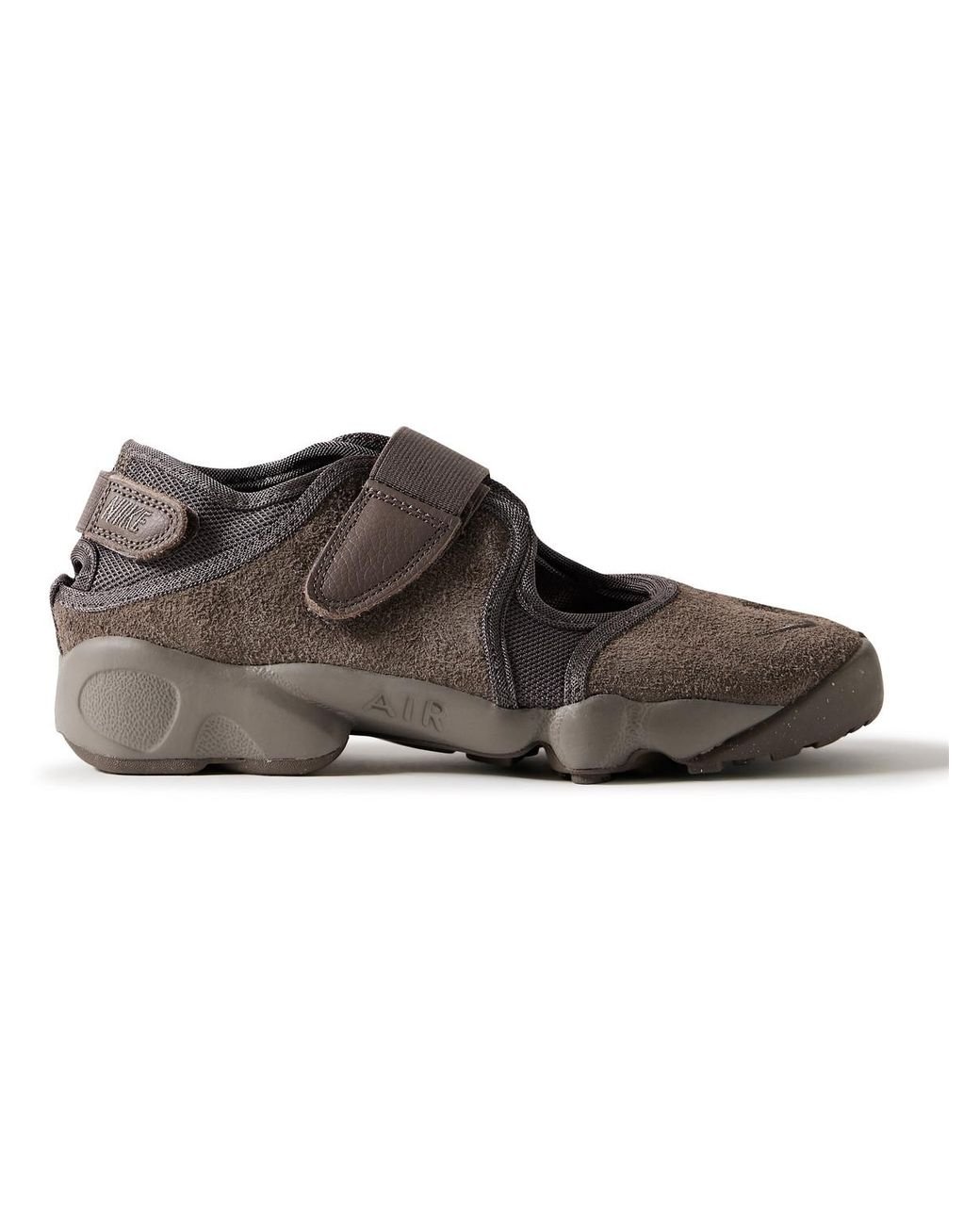 Nike Air Rift Split-Toe Brushed-Suede And Mesh Sneakers in Brown for ...