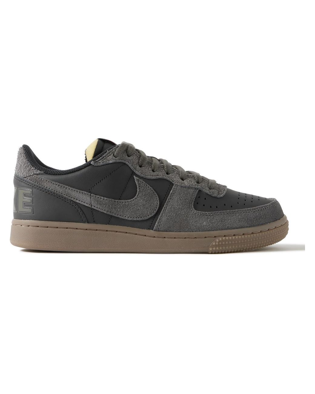 Nike Terminator Suede And Quilted Leather Sneakers in Black for Men | Lyst