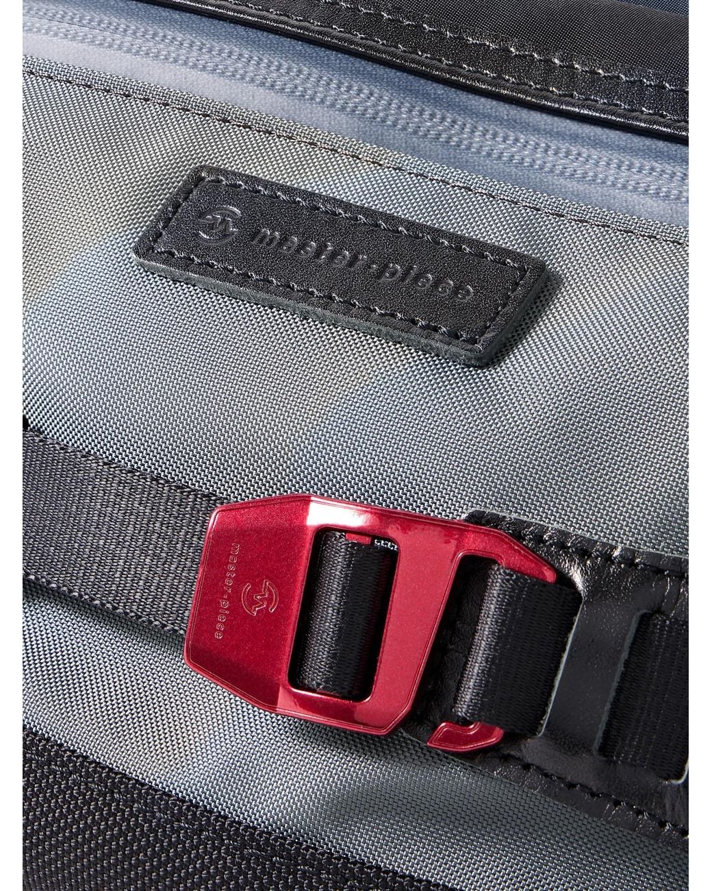 master-piece Potential Small Leather-Trimmed Cordura Nylon Messenger ...