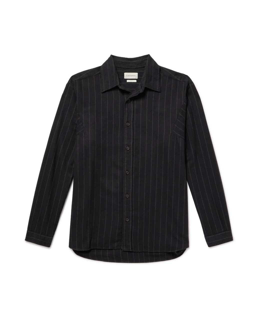 Oliver Spencer Garrison Striped Organic Cotton Shirt in Blue for Men | Lyst