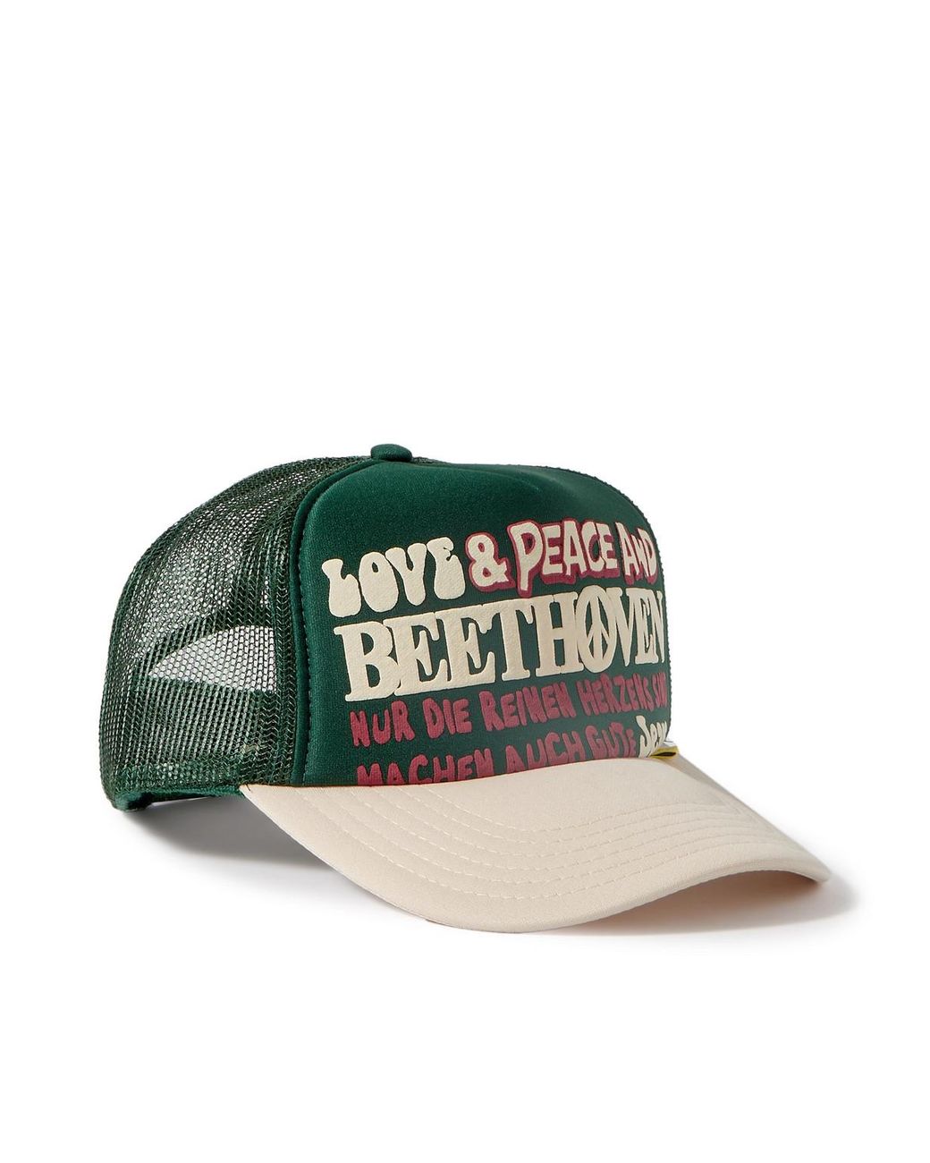 Kapital Love & Peace And Beethoven Printed Neoprene And Mesh Trucker ...