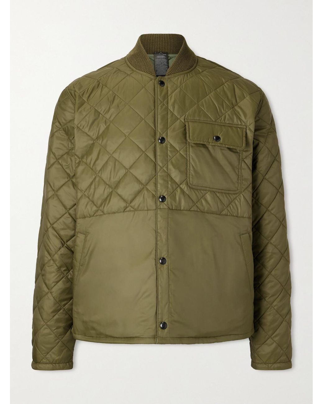 RRL Edmund Reversible Quilted Shell Jacket in Green for Men | Lyst UK