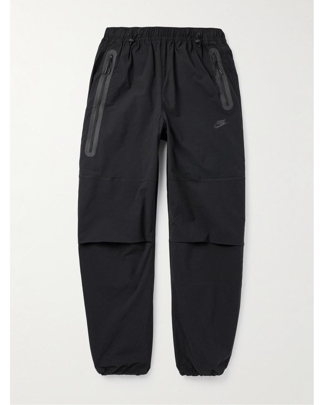 Nike Wide-Leg Logo-Embroidered Stretch-Shell Track Pants in Blue for ...