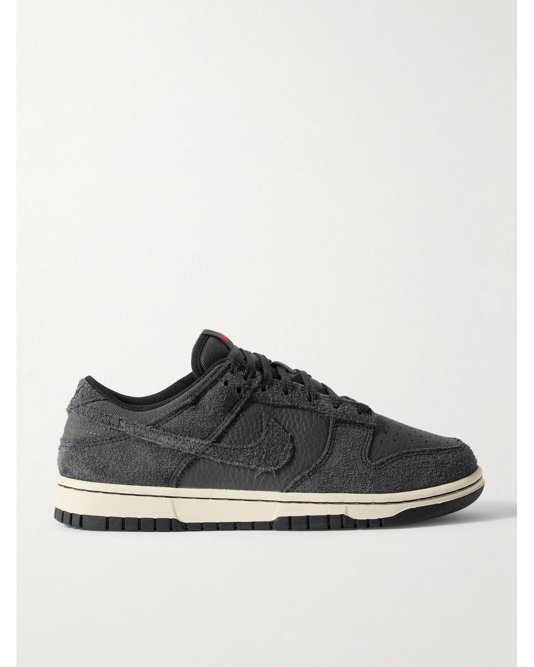 Nike Dunk Low Prm Suede And Full-Grain Leather Sneakers in Black for ...