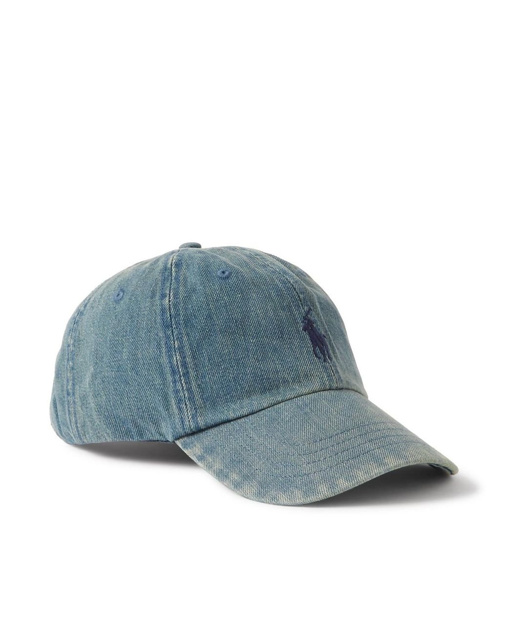 Polo Ralph Lauren Logo-embroidered Denim Baseball Cap in Blue | Lyst