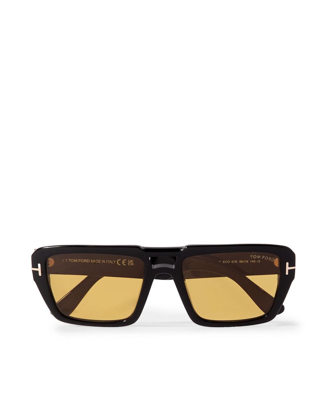 Tom Ford Redford Aviator-style Acetate Sunglasses in Black for Men | Lyst