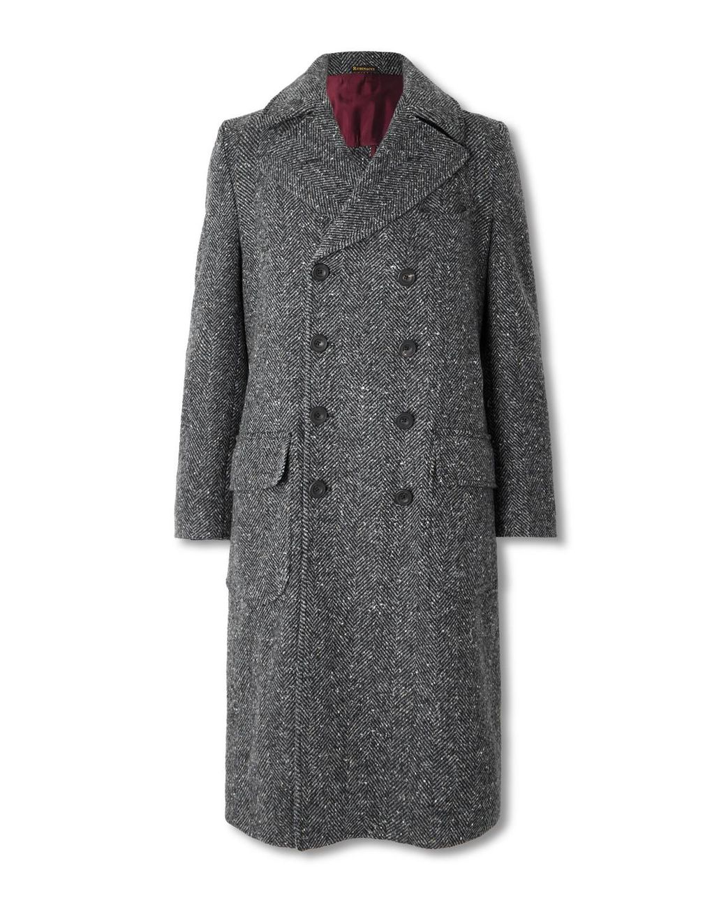 Rubinacci Double-Breasted Belted Virgin Wool And Cashmere-Blend Coat in ...