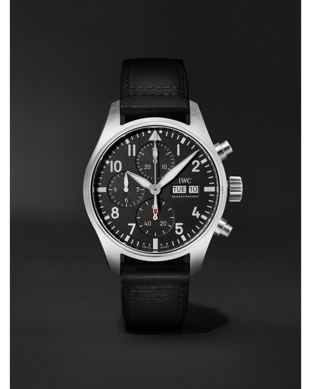 IWC Schaffhausen Pilot's Automatic Chronograph 41Mm Stainless Steel And ...