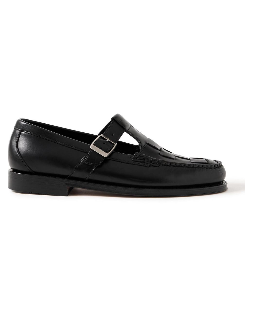G.H. Bass & Co. Weejuns Heritage Fisherman Leather Loafers in Black for ...