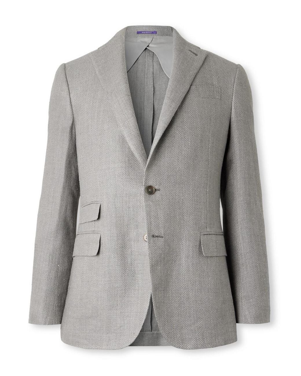 Ralph Lauren Kent Herringbone Linen in Gray for Men | Lyst