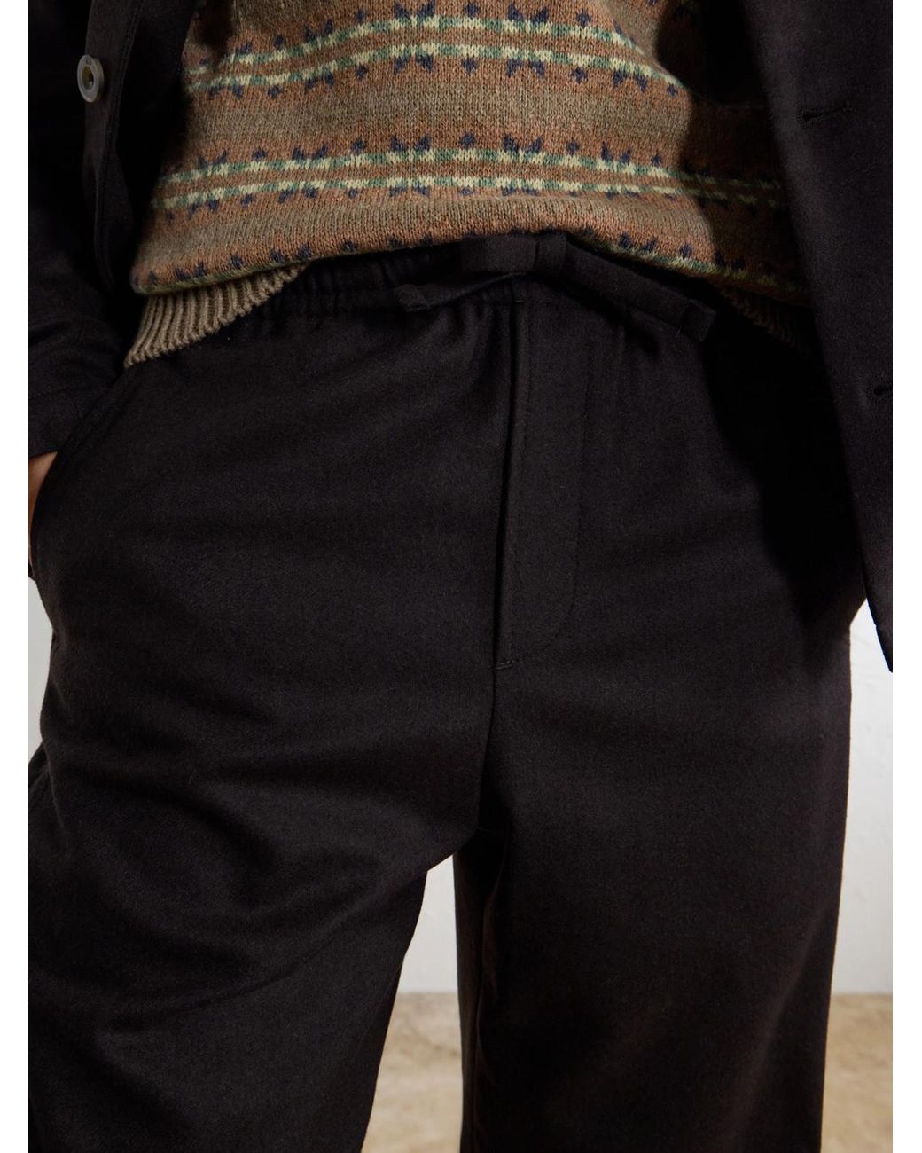 A.P.C. Vincent Straight-Leg Wool-Blend Drawstring Trousers in Blue for ...