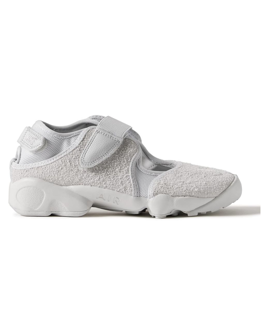 Nike Air Rift Split-Toe Brushed-Suede And Mesh Sneakers in Gray for Men ...