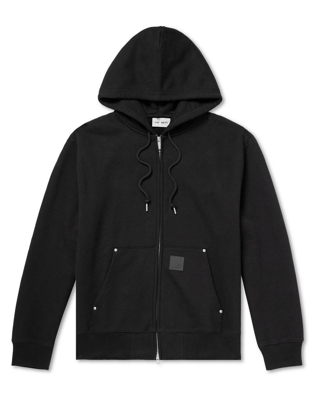 Carhartt Eldon Logo-Appliquéd Cotton-Blend Jersey Zip-Up Hoodie in ...