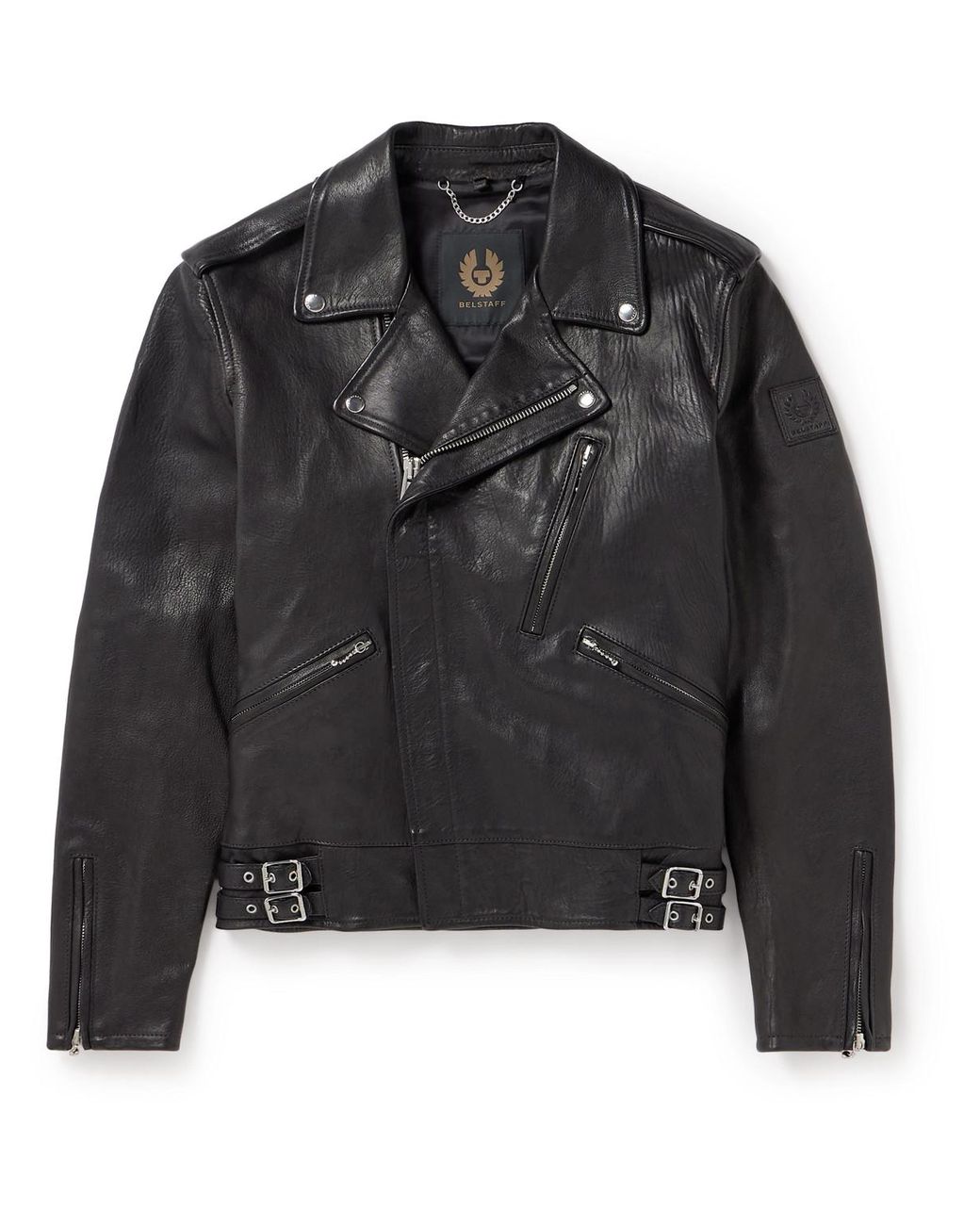 Belstaff Rider Full-grain Leather Jacket in Black for Men | Lyst