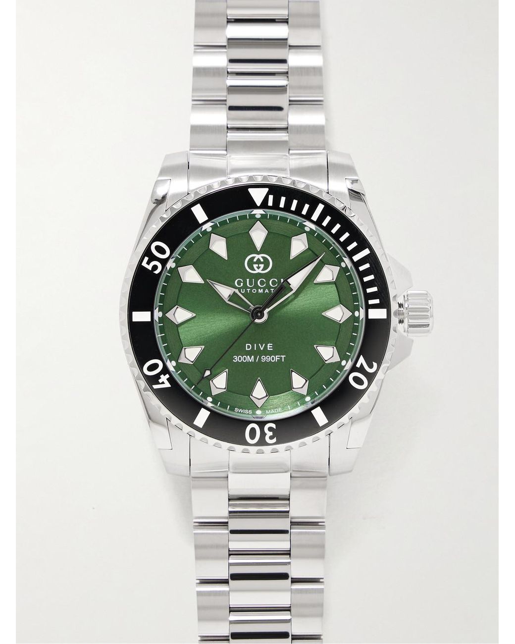 Gucci Dive 40Mm Automatic Stainless Steel Watch in Grey for Men | Lyst UK