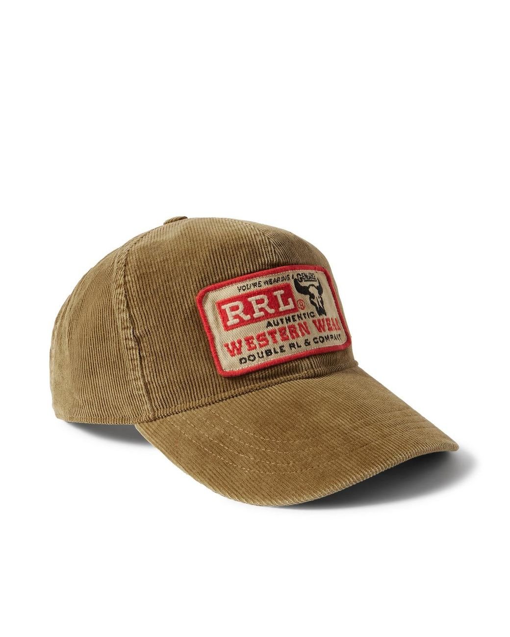 RRL Logo-appliquéd Cotton-corduroy Baseball Cap in Brown for Men | Lyst