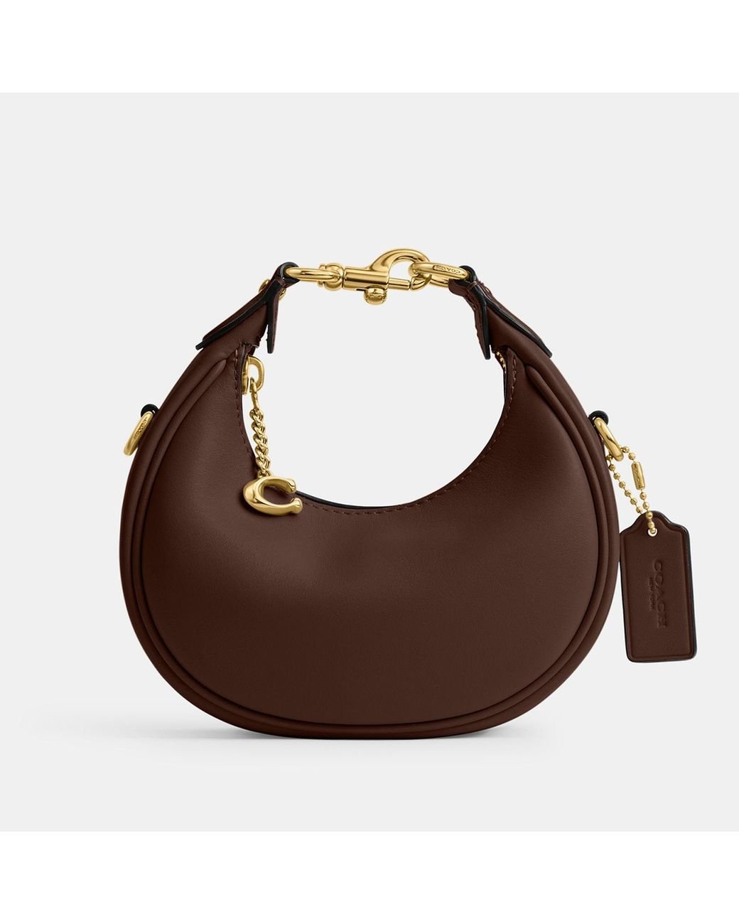 COACH Jonie Petite Full-grain Glovetanned Leather Bag in Brown | Lyst