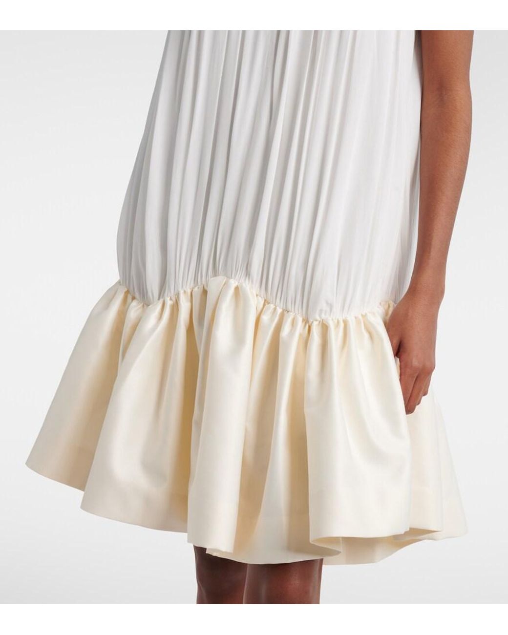 ROTATE BIRGER CHRISTENSEN Bridal Tie-Neck Draped Minidress in White | Lyst
