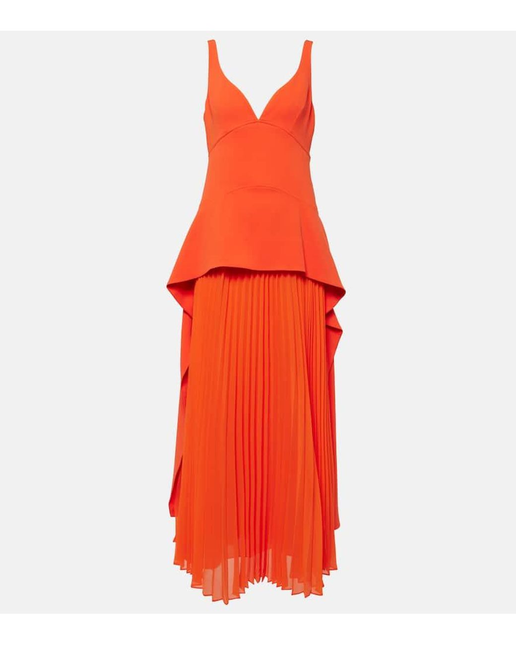 Jonathan Simkhai Sequoia Pleated Maxi Dress in Red | Lyst
