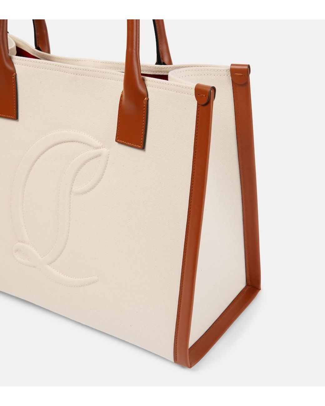 Christian Louboutin By My Side E/W Large Canvas Tote Bag in Pink | Lyst