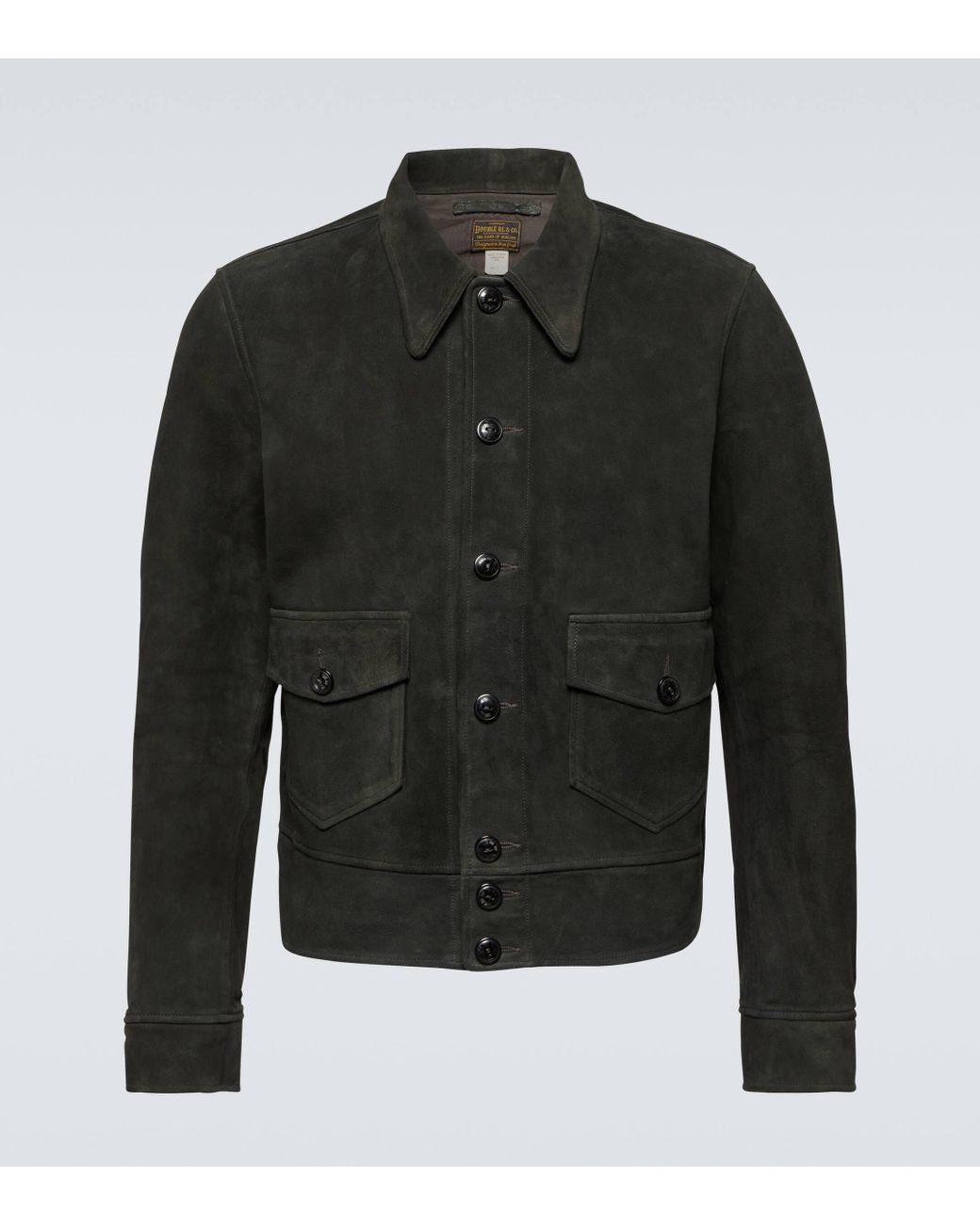 RRL Hadley Suede Jacket in Black for Men | Lyst UK