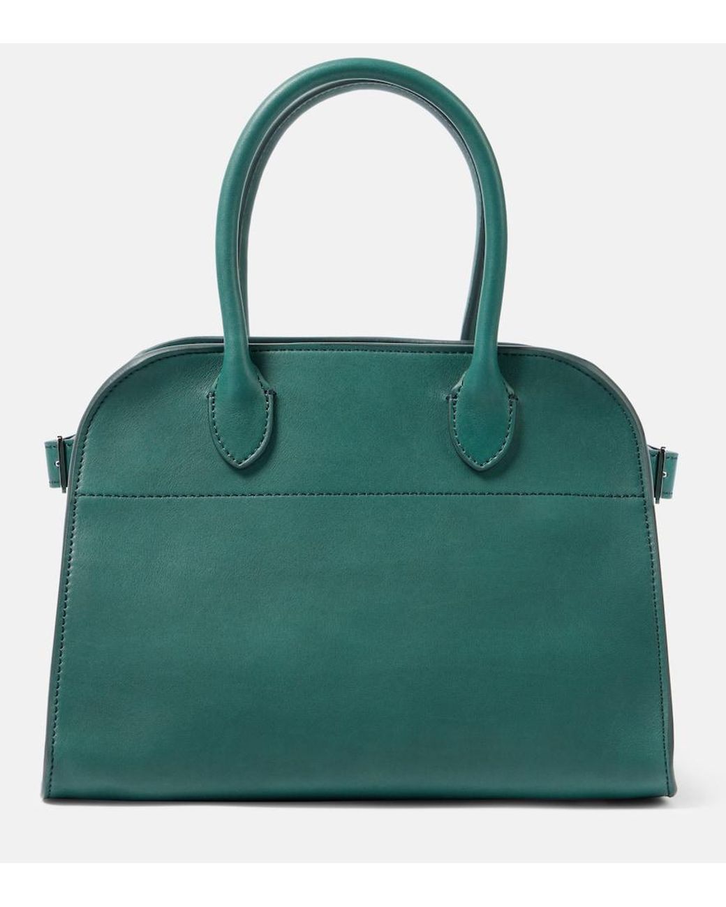 The Row Soft Margaux 10 Leather Tote Bag in Green | Lyst