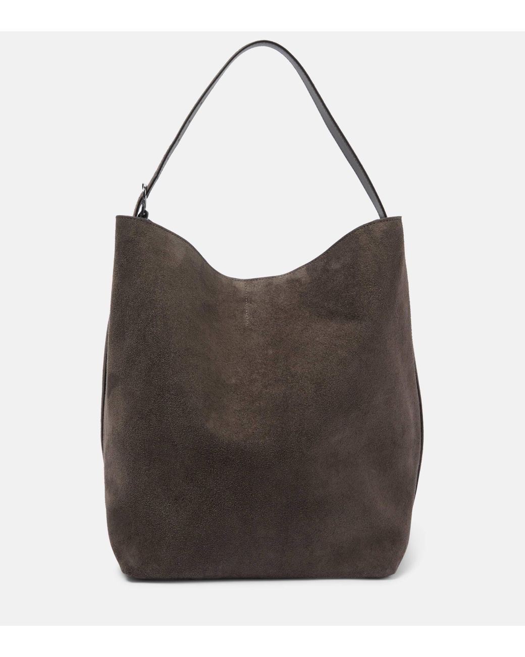Totême Belted Suede Tote Bag in Brown | Lyst UK