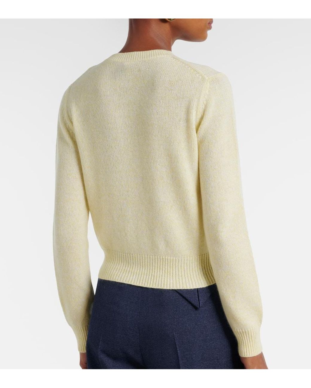 Jardin Des Orangers Cashmere Cardigan in Yellow | Lyst UK