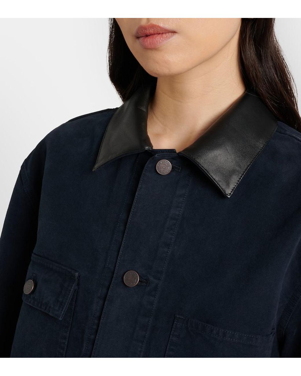 Nili Lotan Marquise Cotton Jacket in Blue | Lyst