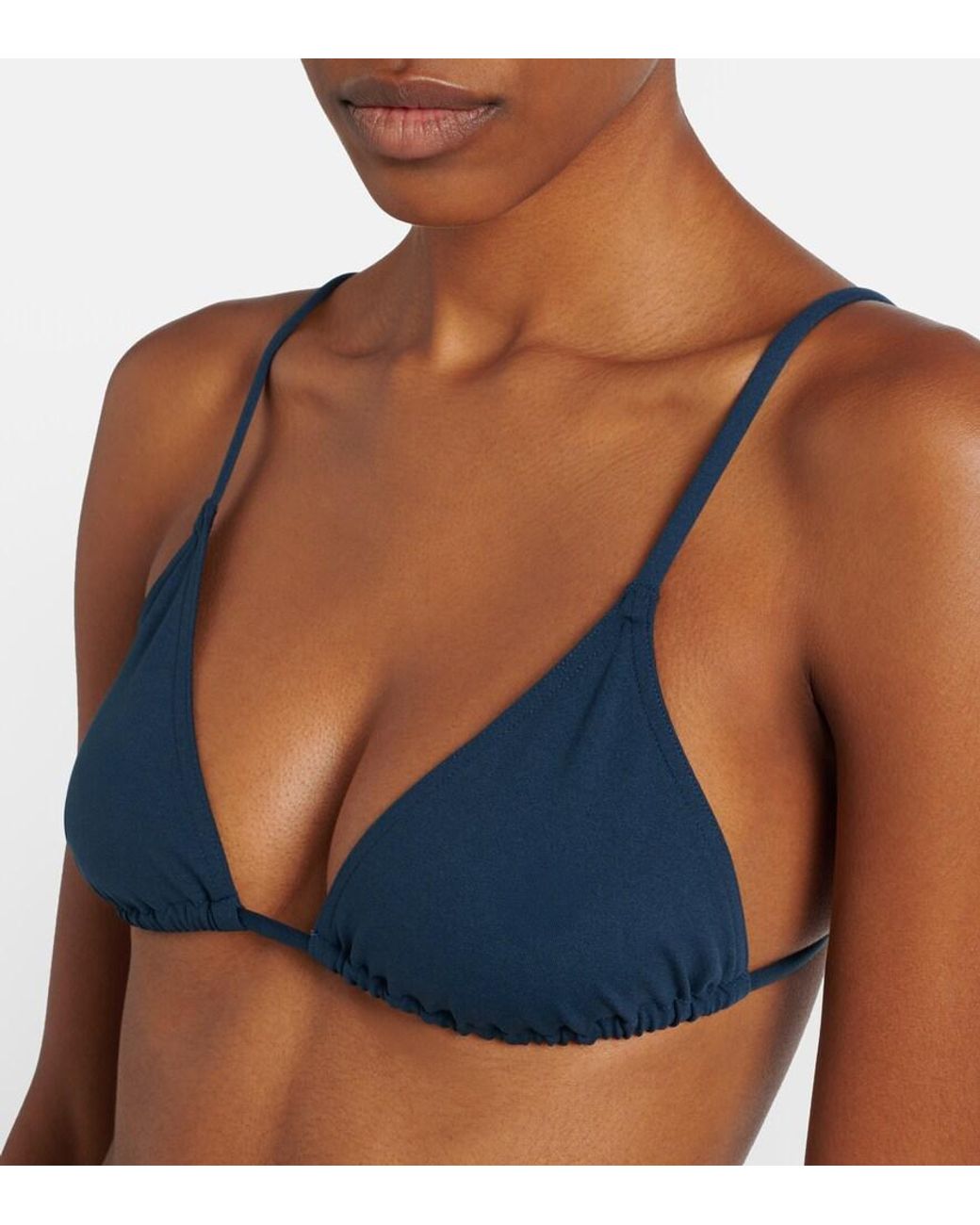 Eres Mouna Triangle Bikini Top in Blue | Lyst