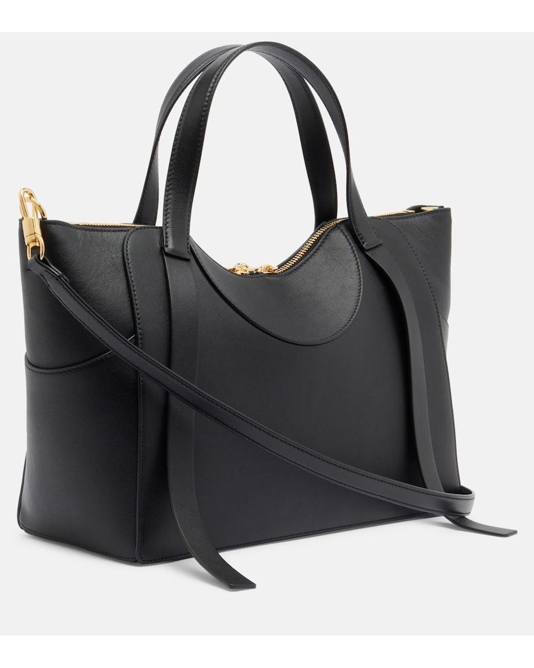 Givenchy The Snatch Medium Leather Tote Bag in Black | Lyst