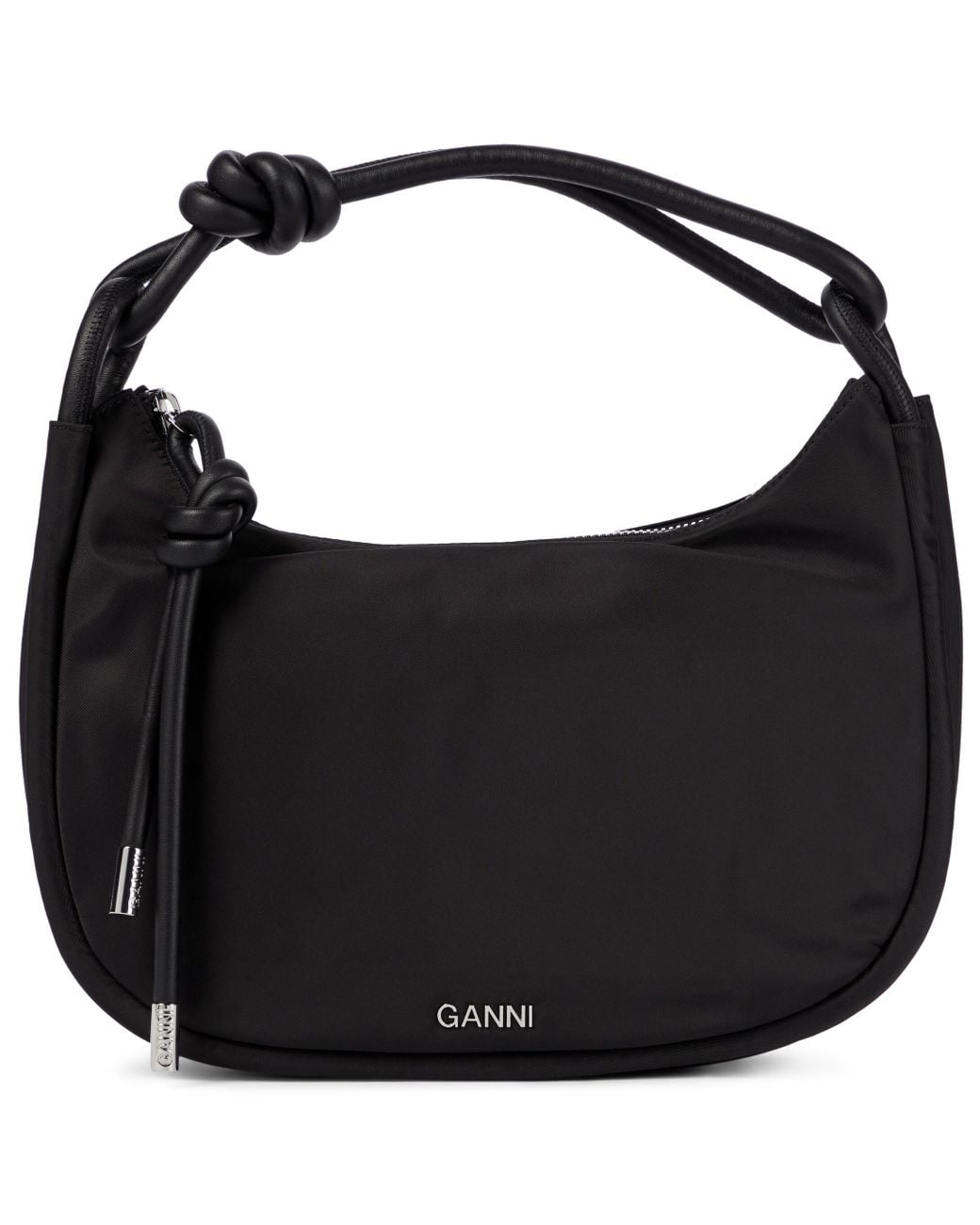 Ganni Medium Baguette Bag in Black | Lyst