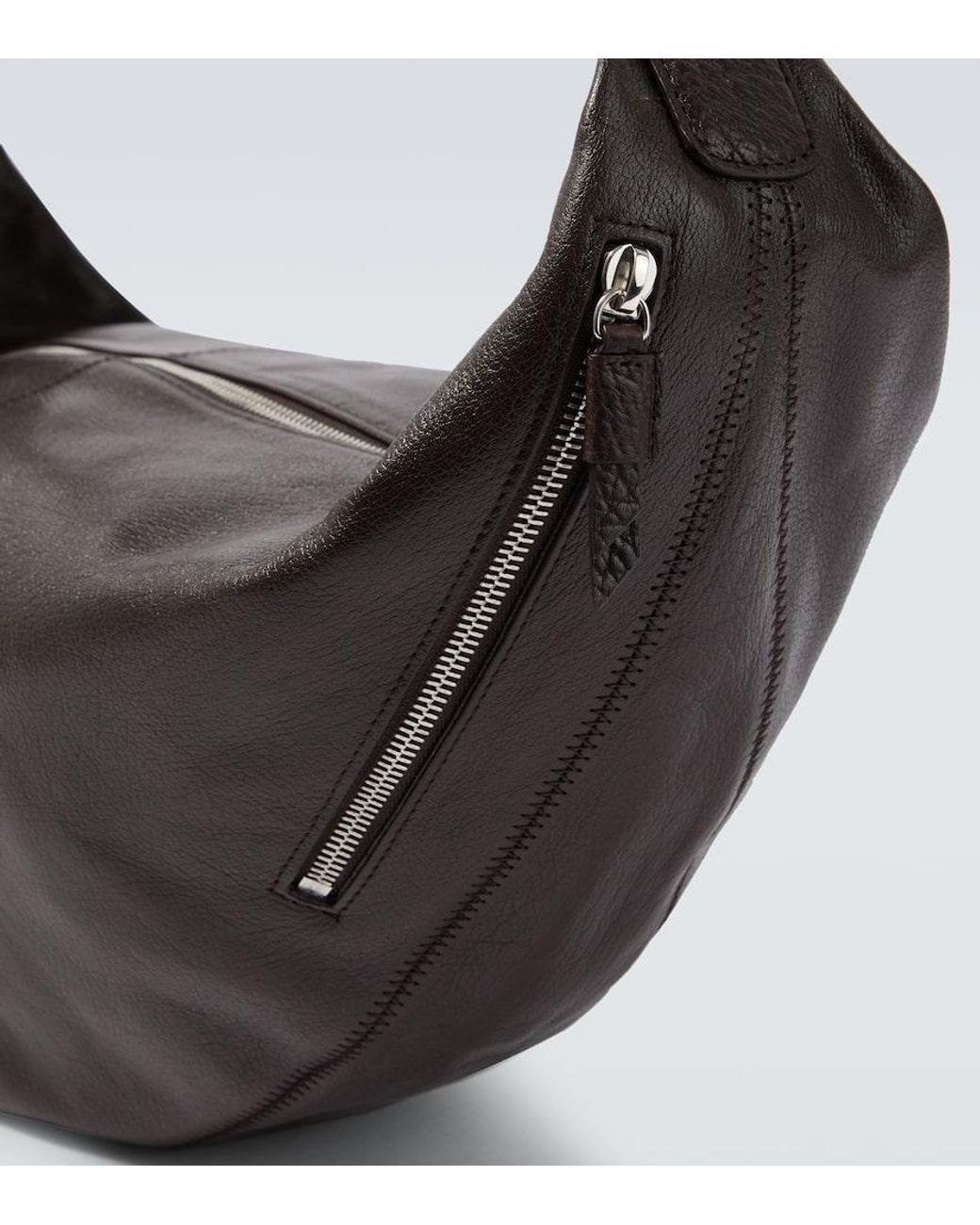 Lemaire Quiver Clip Leather Shoulder Bag in White for Men | Lyst