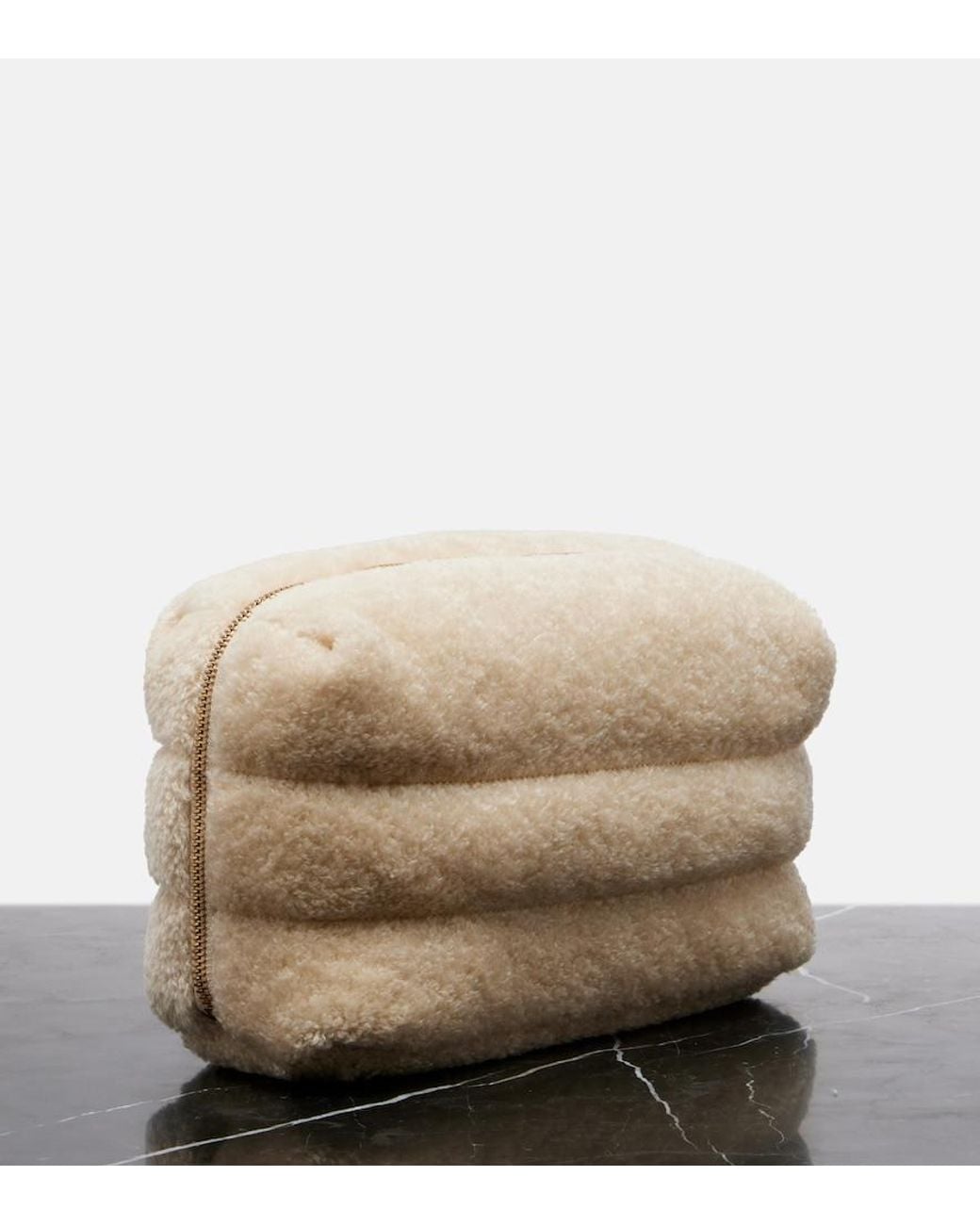 Moncler Caradoc Teddy Toiletry Bag in Natural | Lyst