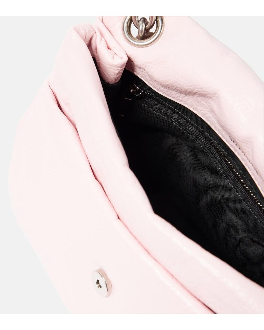 Balenciaga Monaco Mini Leather Shoulder Bag in Pink | Lyst