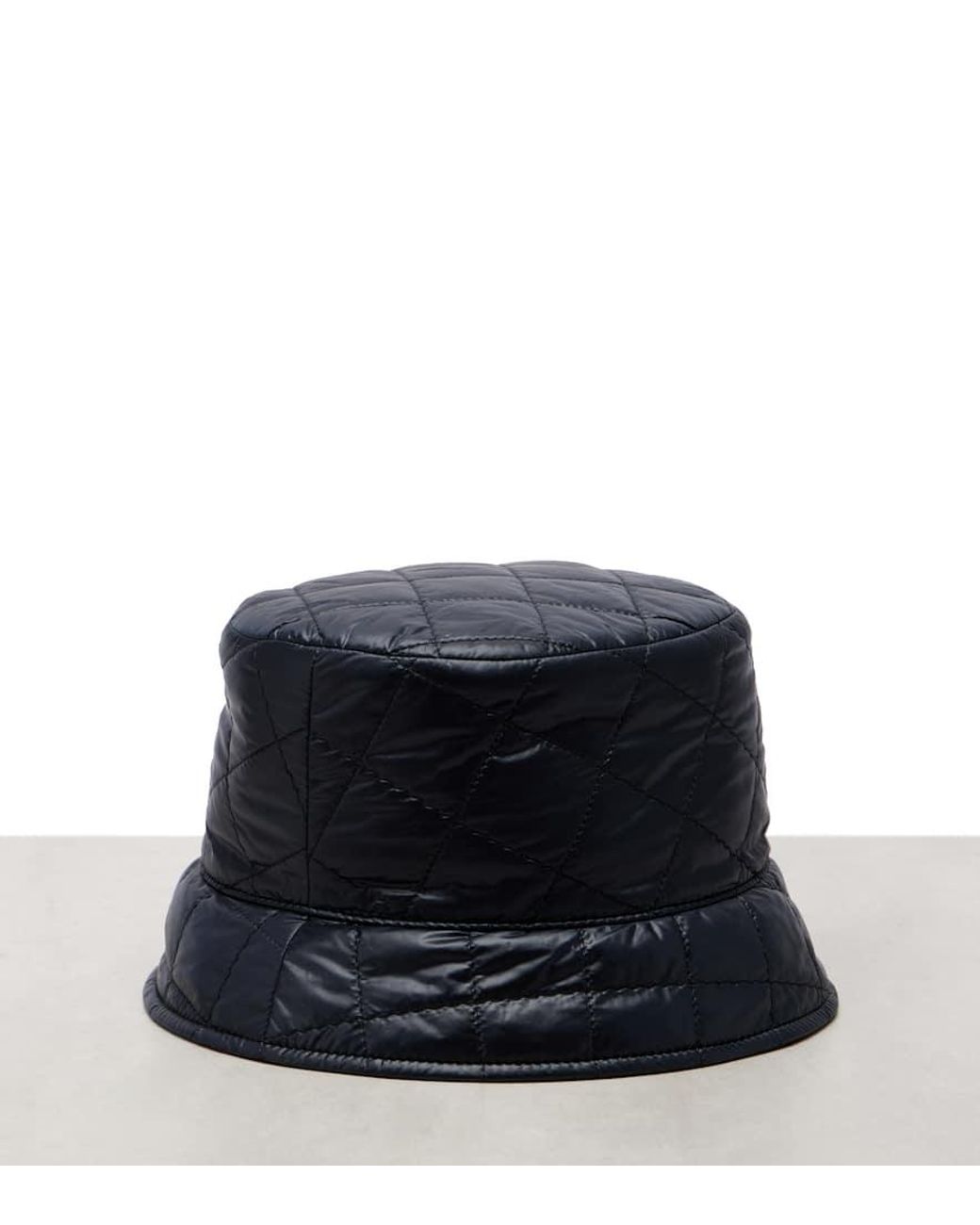 Moncler Logo Quilted Bucket Hat in Blue | Lyst