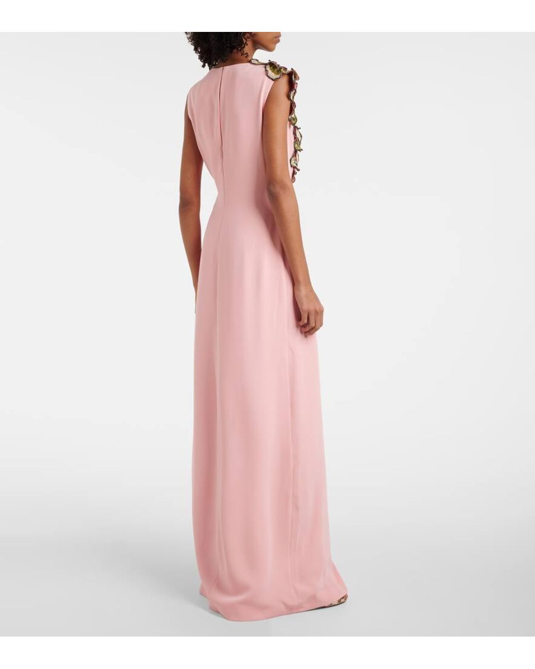Costarellos Crepe Gown in Pink | Lyst