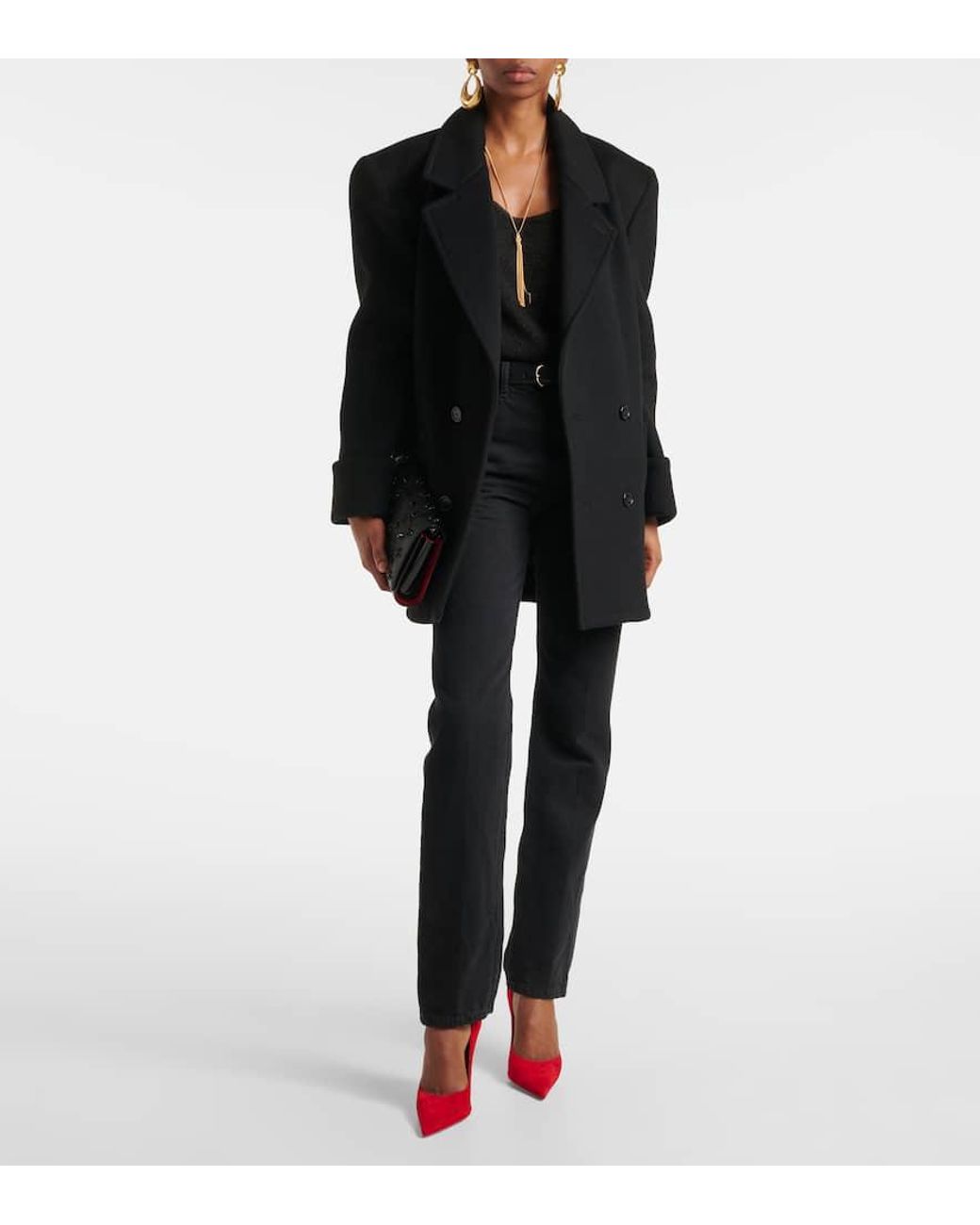 Christian Louboutin Kate Max 100 Suede Pumps in Red | Lyst