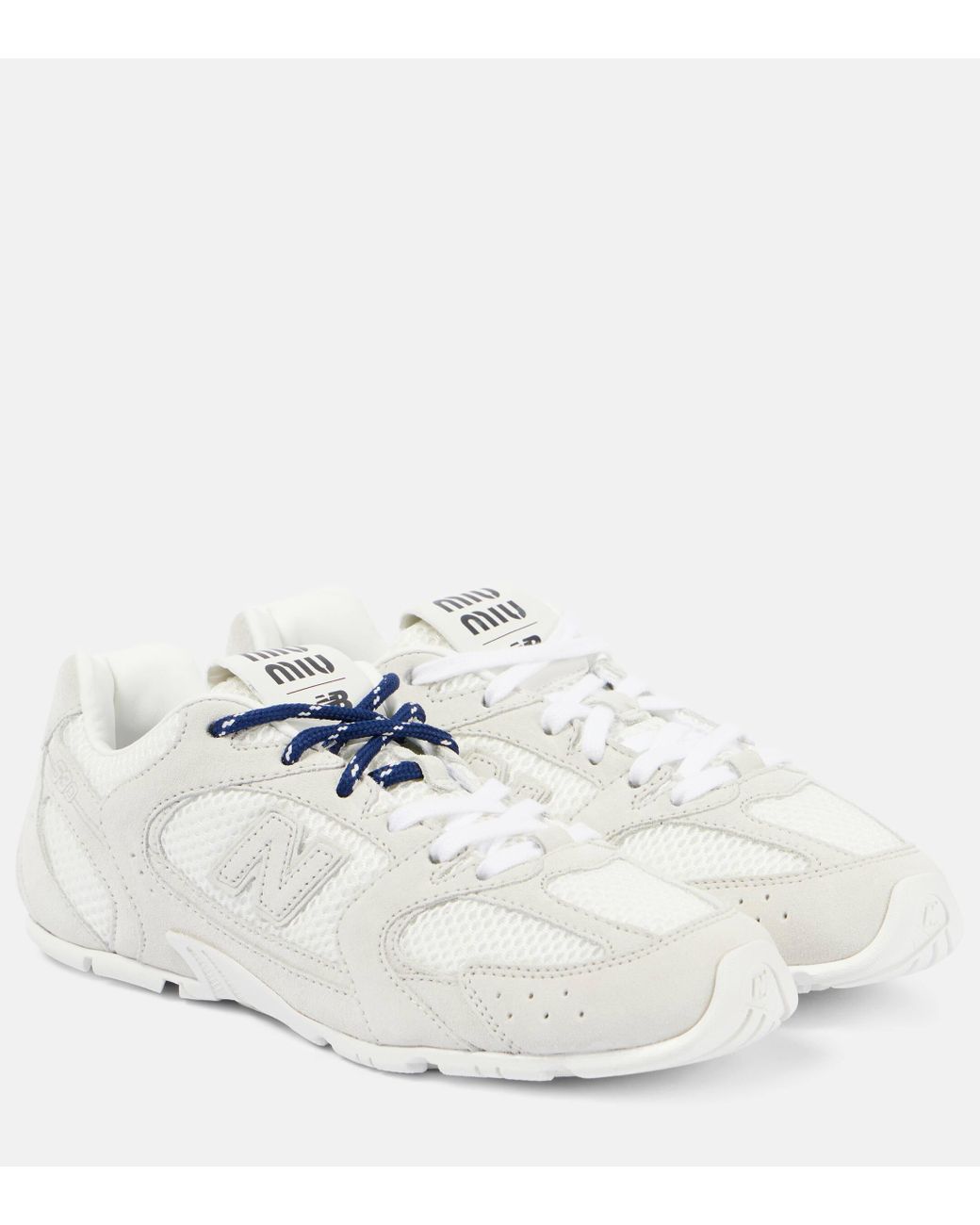 Miu Miu X New Balance 530 Sl Suede Sneakers in White | Lyst UK