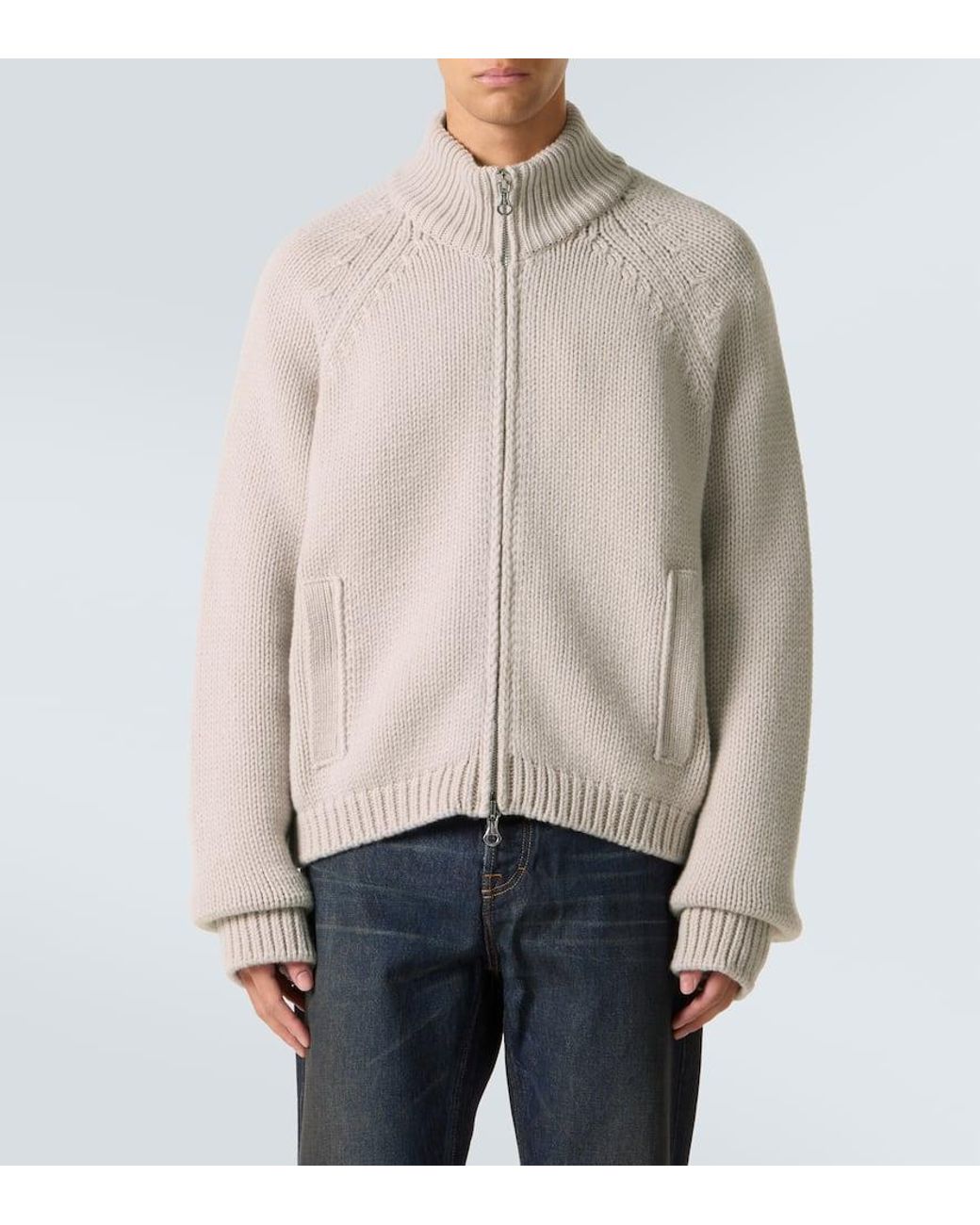 Our Legacy Ultra Wool Zip-Up Cardigan in Natural for Men | Lyst UK