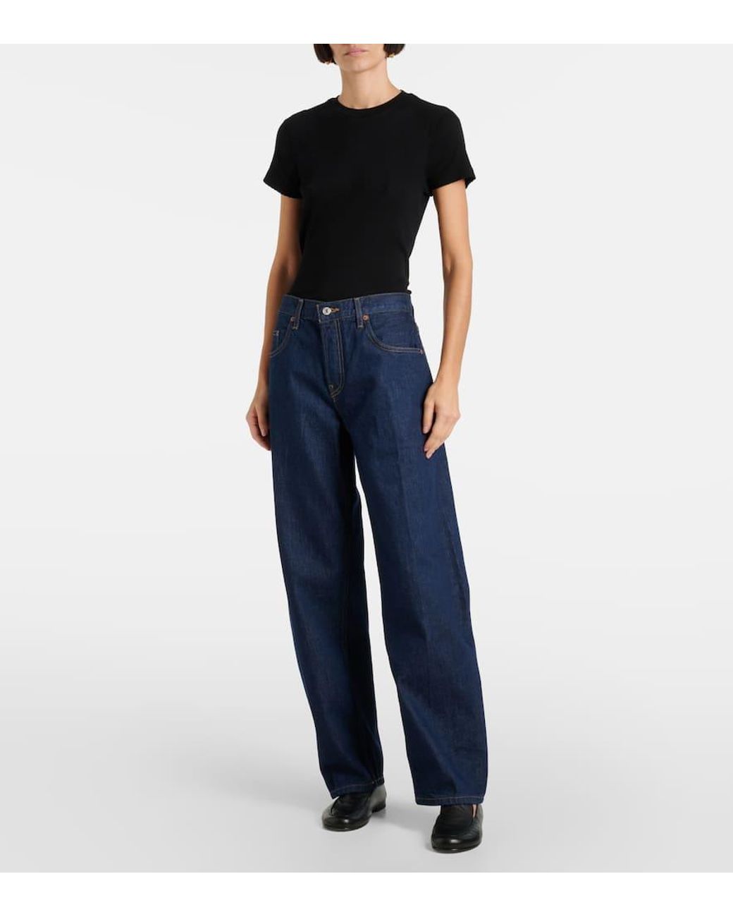 RE/DONE Wide Taper Wide-Leg Jeans in Blue | Lyst