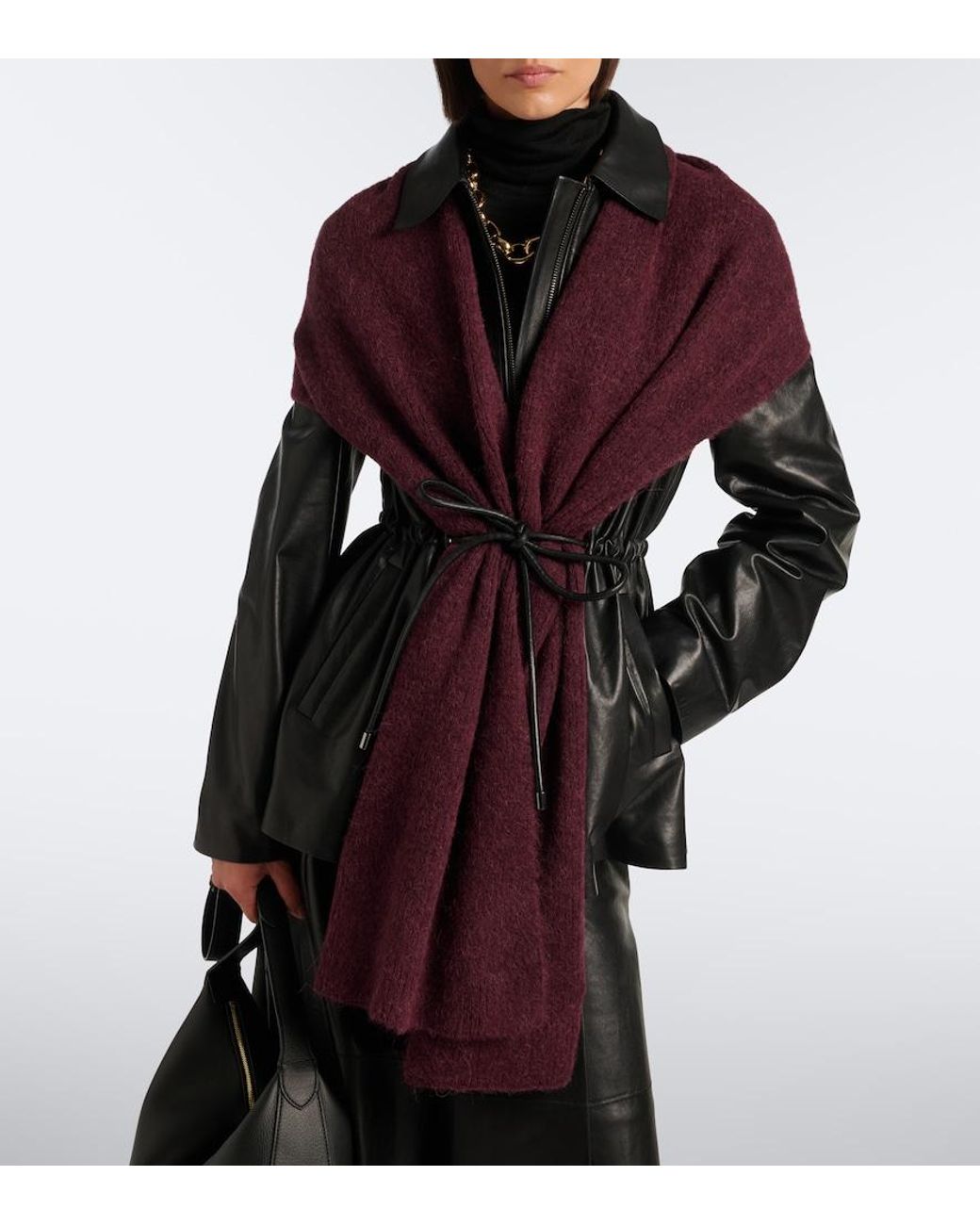 JOSEPH Wilbur Alpaca And Wool-Blend Scarf in Purple | Lyst UK