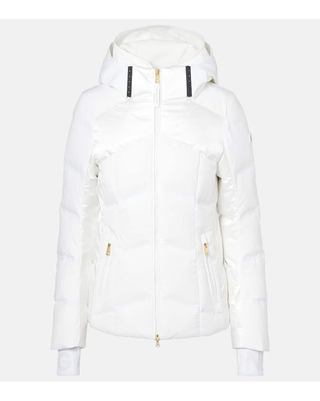 Bogner Delin Hooded Down Ski Jacket in White | Lyst UK
