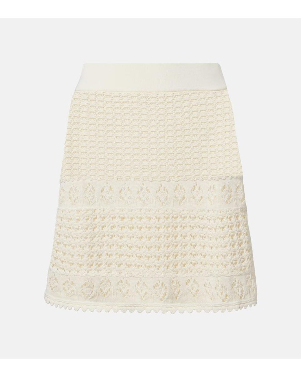 Eres Angela Crochet Miniskirt in White | Lyst UK