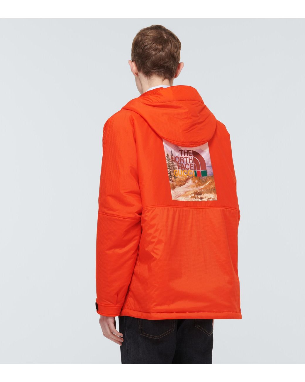 Gucci The North Face X Windbreaker Jacket in Orange for Men Gucci The North Face X Windbreaker Jacket in Orange for Men