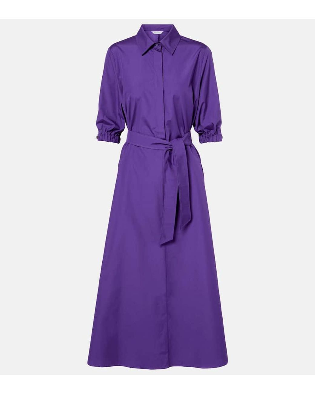Max Mara Hoyo Cotton Maxi Dress in Purple | Lyst