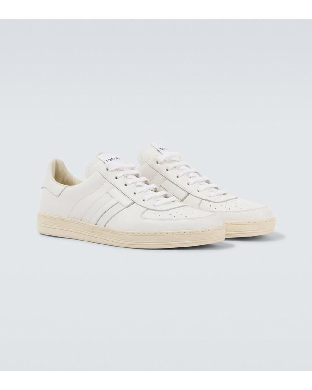 Tom Ford Radcliffe Leather Sneakers in White for Men | Lyst