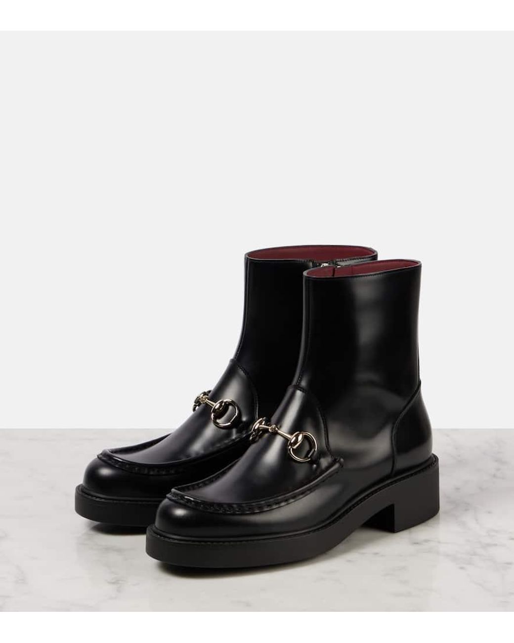 Gucci Horsebit Boot in Black | Lyst